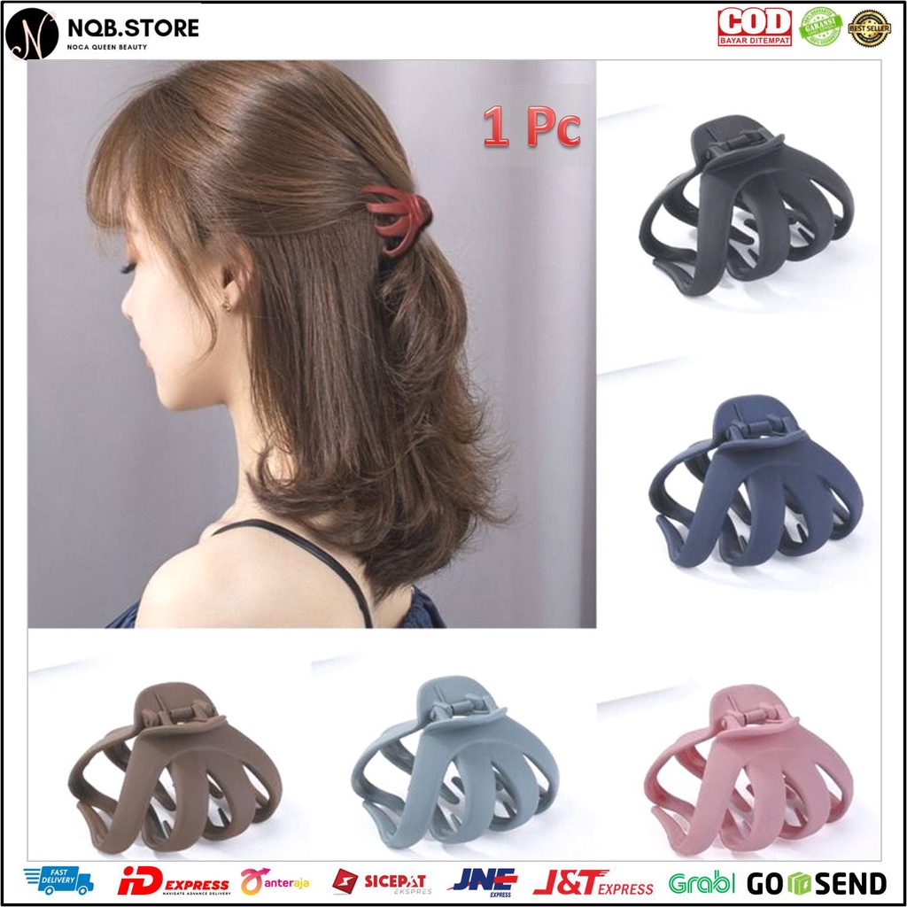 Jual NQB - jedai Rambut Korea 4 Gigi Warna DOFF - Jepitan Rambut 5 Cm ...