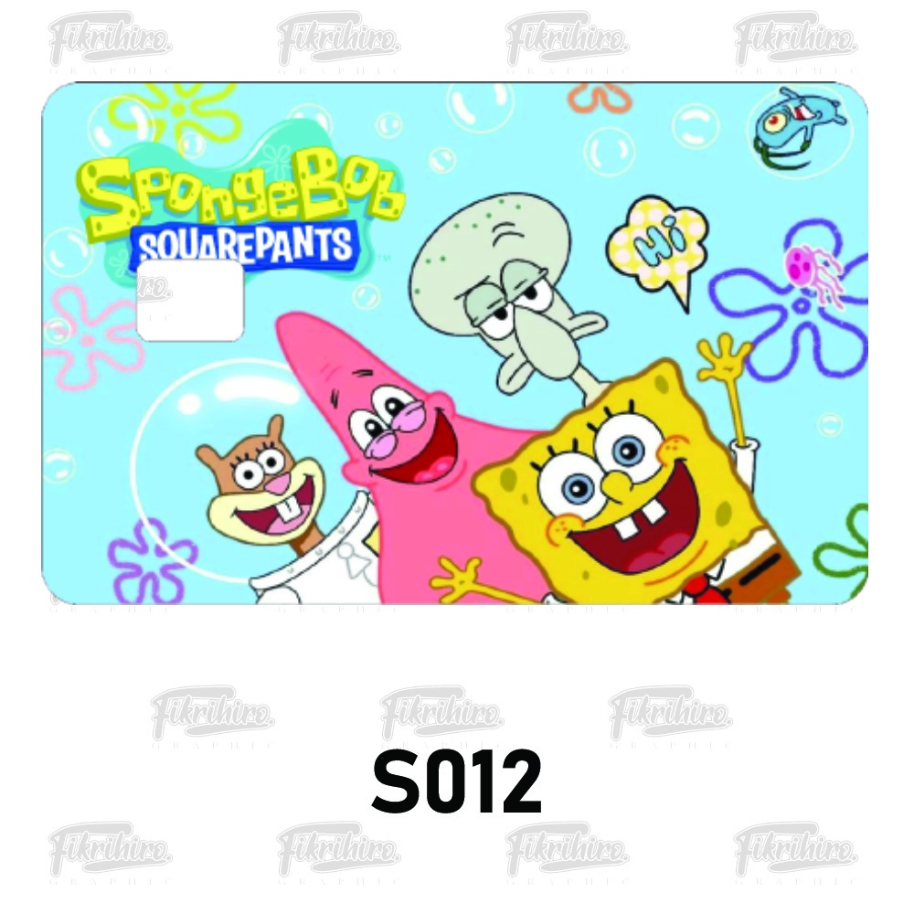 Jual Sticker Skin Card Spongebob - Vinyl ATM Debit Credit Emoney Flazz ...