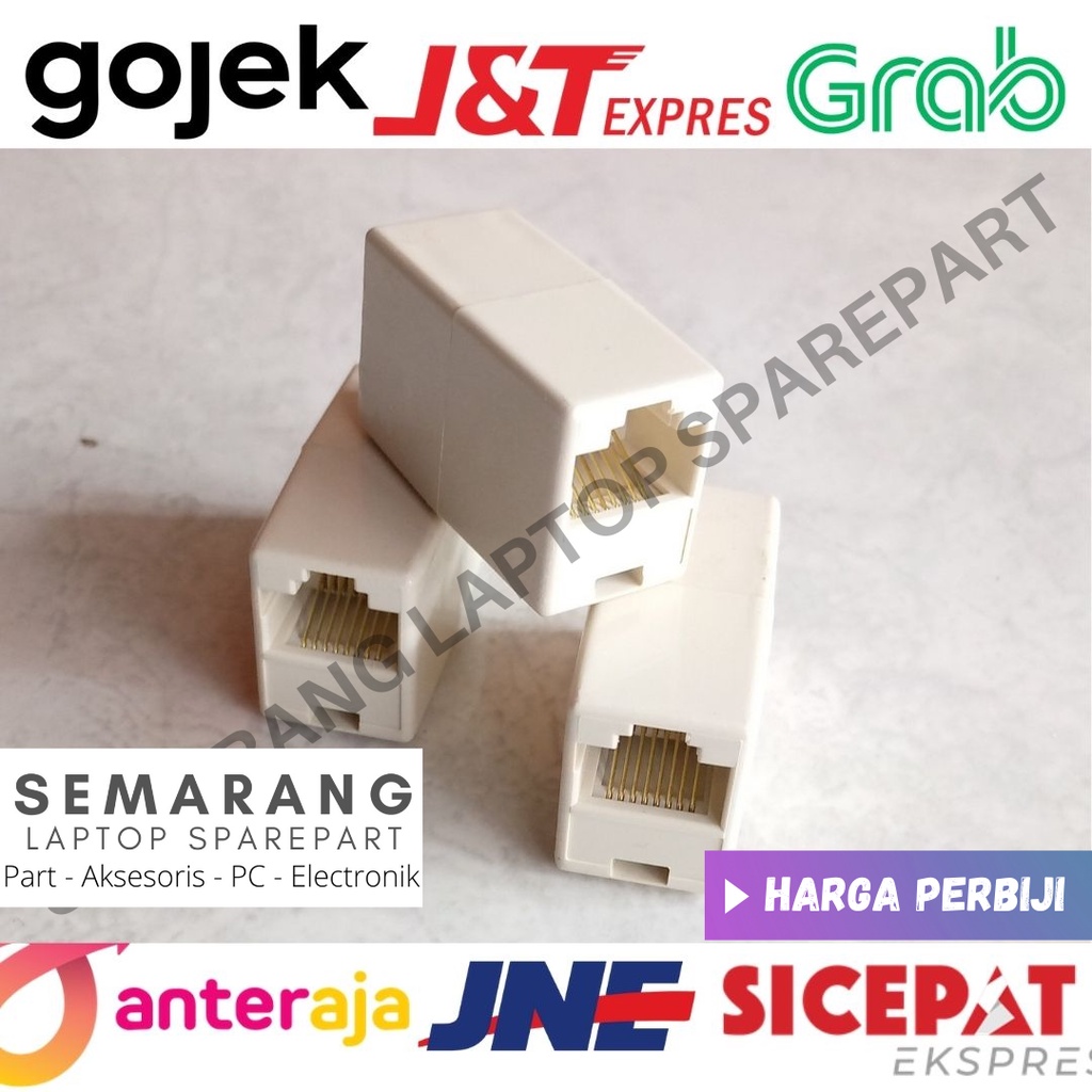 Jual BAREL RJ45 Sambungan Kabel Lan Barrel Female to F-F | Shopee Indonesia