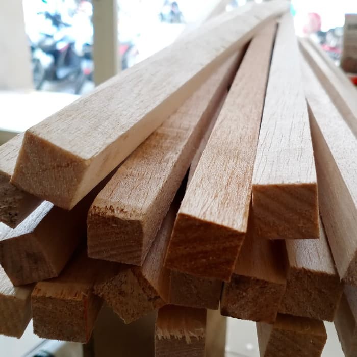 Jual Balsa stik Stick 15mm 1.5cm x 1.5cm panjang 50cm 1pcs Bahan maket ...