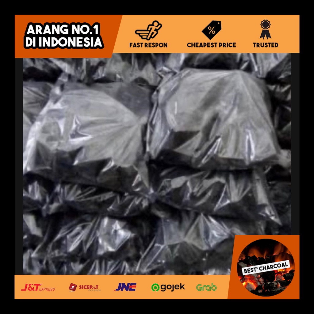 Jual Arang Kayu Batok Kelapa Briket Brongkol Cube Hexagonal Premium BBQ ...