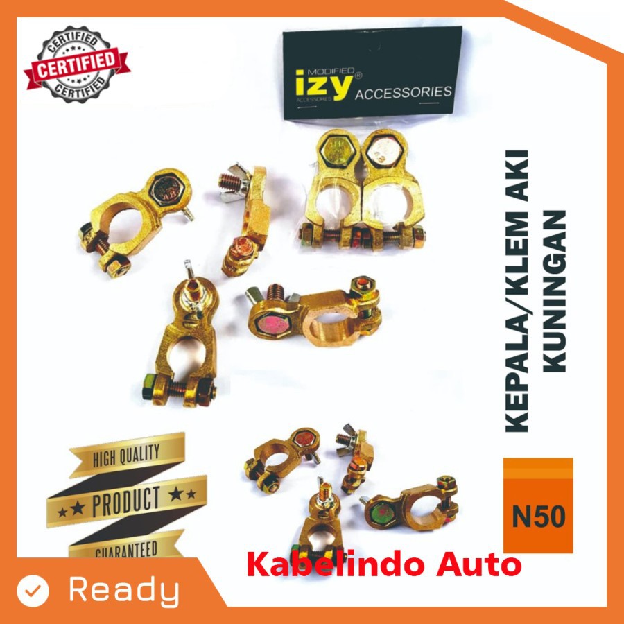 Jual Terminal Kepala Aki Mobil Klem Accu N50 Kuningan Universal ...