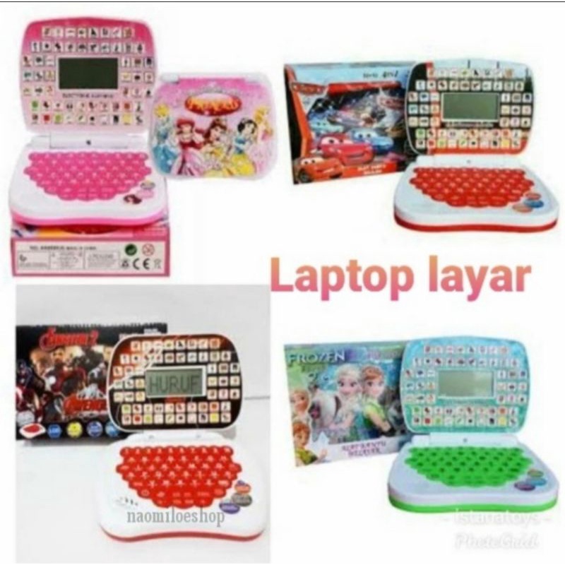 Jual LAPTOP DIISNEY mainan laptop anak 4 bahasa dengan layar mainan ...