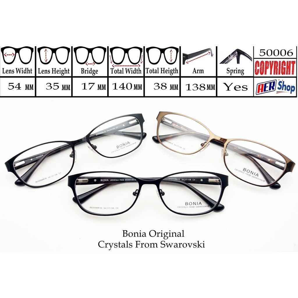 Jual frame BONIA CRYSTALS COLLECTION ORIGINAL frame kacamata minus ...