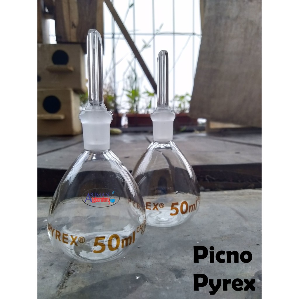Jual piknometer, picno Pyrex 5 ml, 10 ml, 25 ml, 50 ml, 100 ml | Shopee ...
