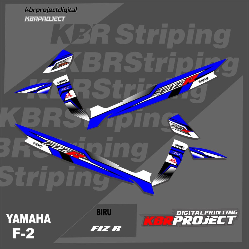 Jual (cod) stiker motor - striping FIZR fiz r F1Z R - motor yamaha ...