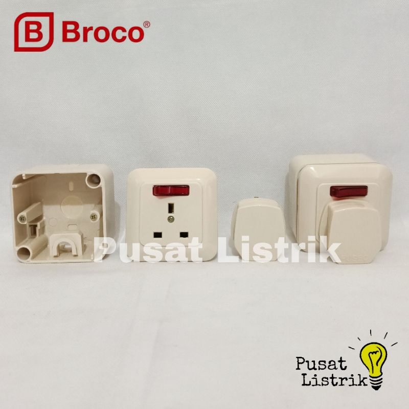 Jual Stop Kontak AC On / Off Broco Gracio Set Cream | Shopee Indonesia