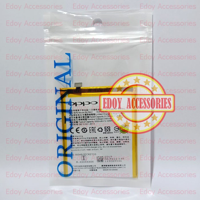 Jual Battery Oppo F5 CPH1723 BLP631 Batu Batre Baterai Tanam Original | Shopee Indonesia