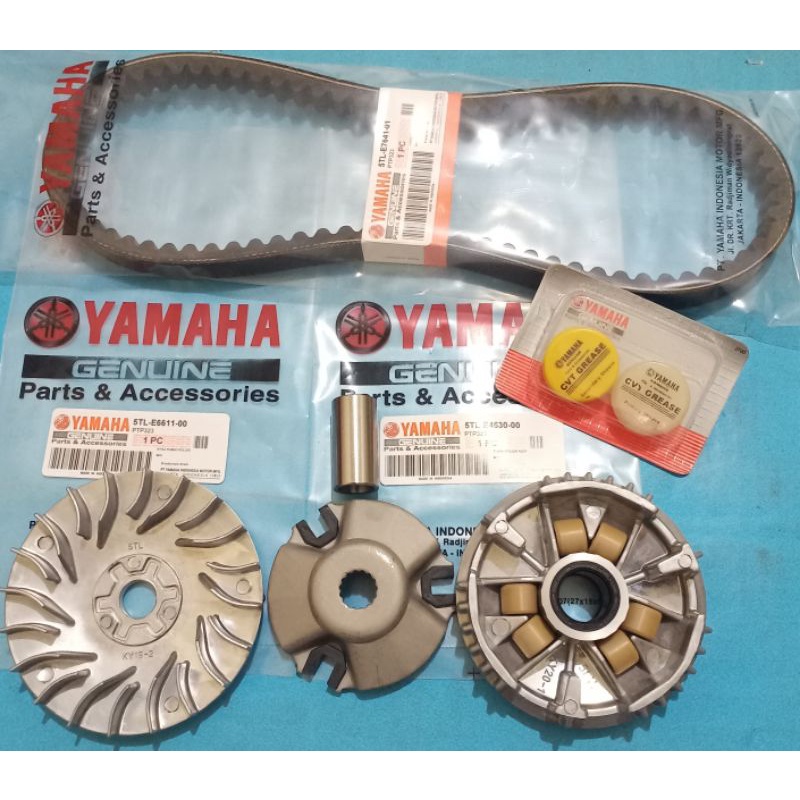 Jual Paket cvt rumah roller assy plus vanbelt plus kipas pully motor Mio smile Mio sporty Mio ...