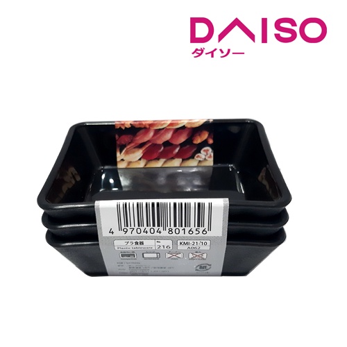 Jual Daiso Japanese tableware square small dish 3p Black | Shopee Indonesia