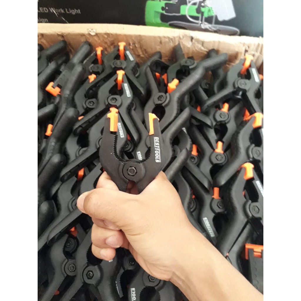 Jual spring clamp 4" jepit klip panjang 100mm penjepit Nylon clip for ...