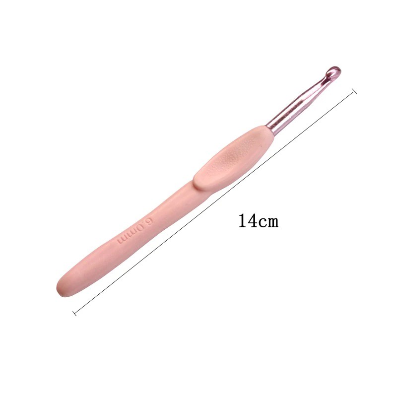 Jual ANEKA - Hakpen / Alat Rajut Crochet Hook Pink Ergonomic Set ...