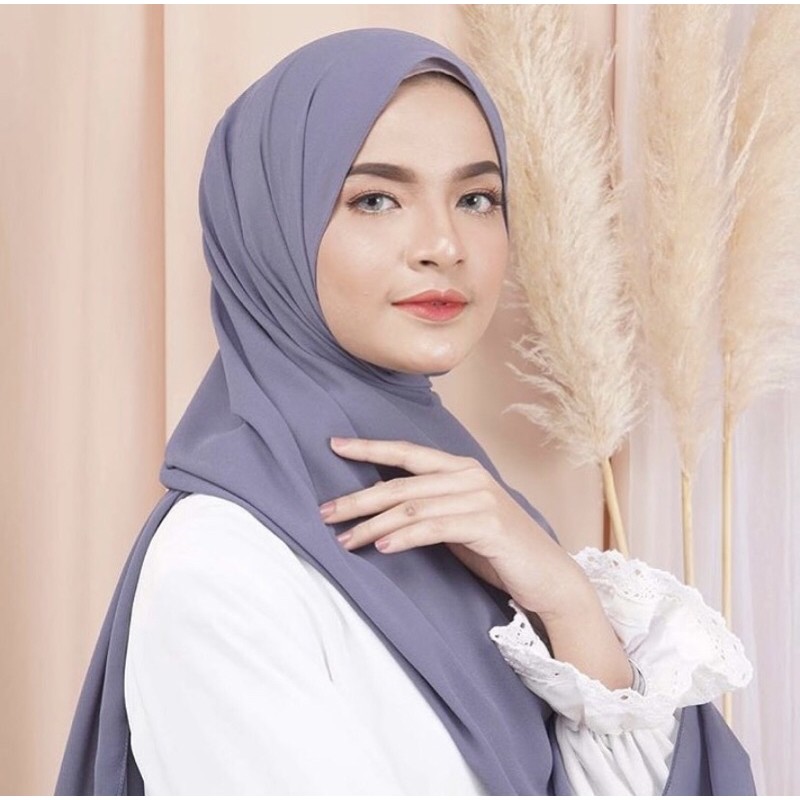 Jual JILBAB PASHMINA CERUTY BABYDOLL PREMIUM / PASHMINA CERUTI BABYDOLL TEPI JAHIT | Shopee ...
