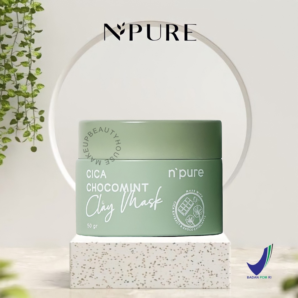 Jual NPURE Cica Chocomint Clay Mask 50gr | Clay Mask Centella Asiatica ...