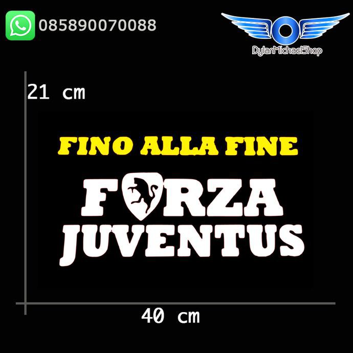 Jual Stiker Mobil Bola Juventus Kaca Body Car Sticker Fino Alla Fine ...