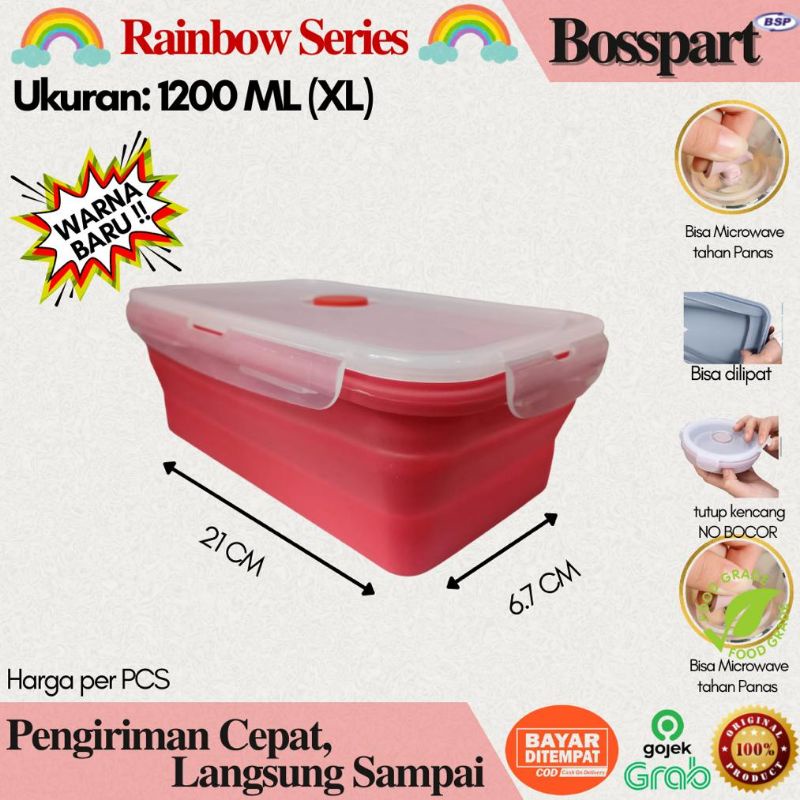 Jual Tempat Makan Silikon Rainbow / Kotak Makan Silicone / Food ...