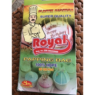 Jual HALAL! plastik segitiga ROYAL papping bag untuk harnir kue isi ...