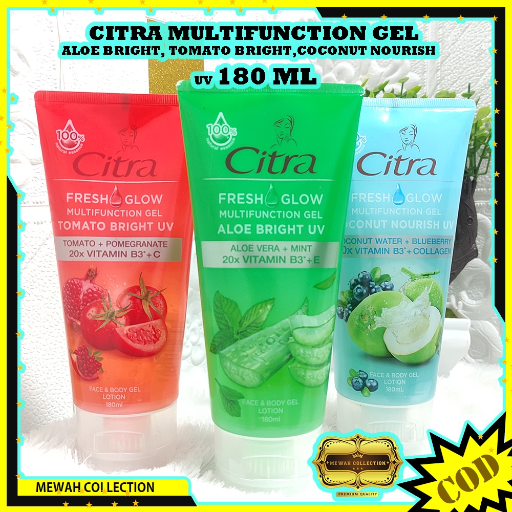 Jual Citra Fresh Fres Glow Multifunction Gel Aloe Bright,Tomato Bright ...