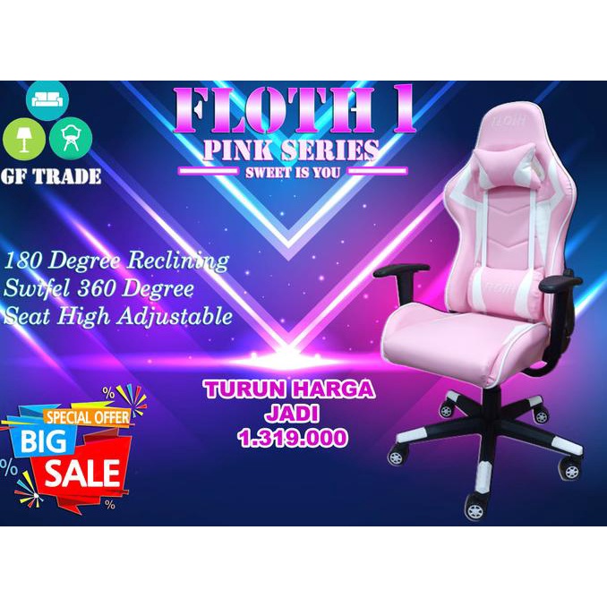 Jual Floth Gaming Chair Premium Quality Gaming Chair FLH-098 Lo ...