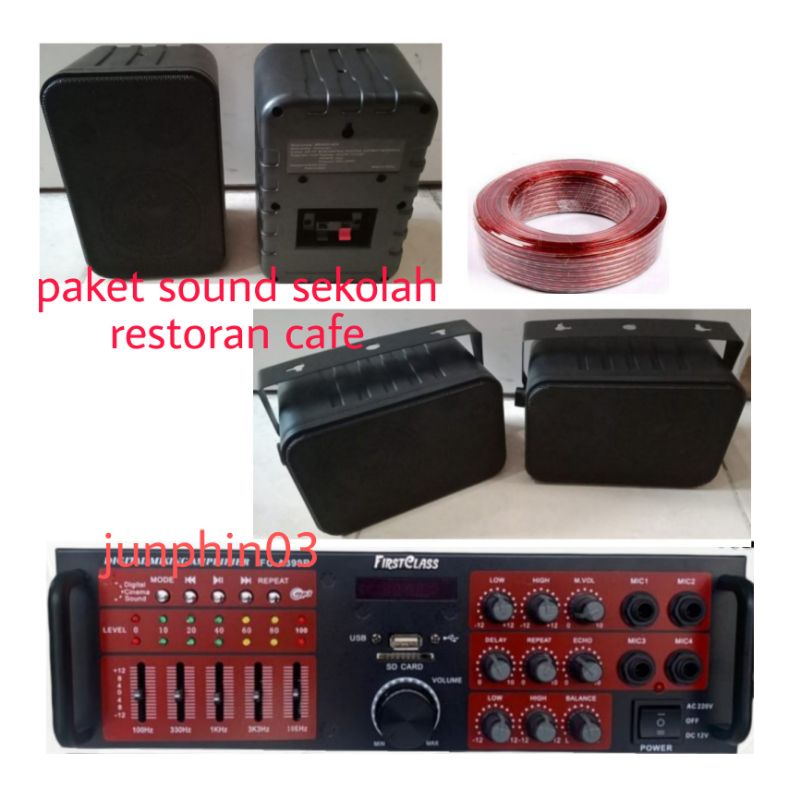 Jual paket sound system Cafe restoran dll 4titik speaker | Shopee Indonesia
