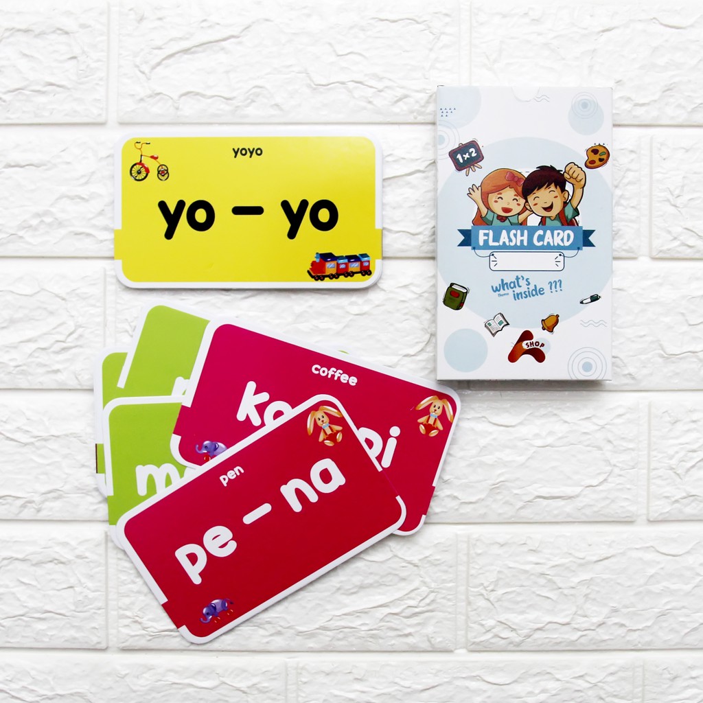 Jual [FLASHCARD MURAH & BESAR MAINAN ANAK] Flash Card Suku Kata Seri A ...
