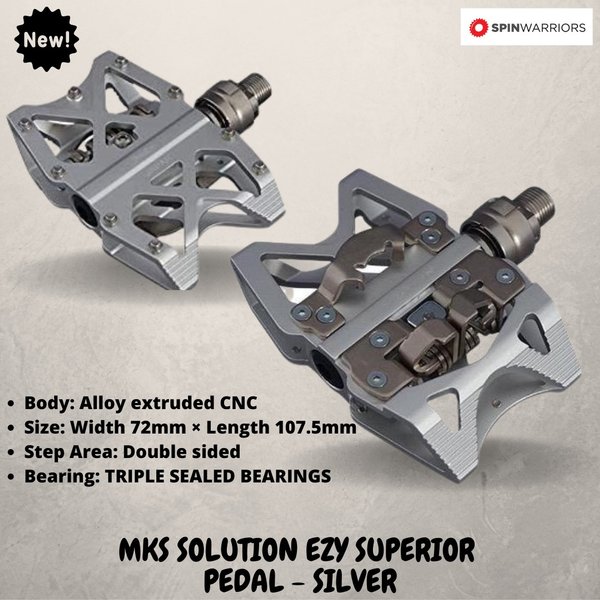 Jual Pedal Sepeda - MKS Solution Ezy Superior Pedal - Silver | Shopee ...