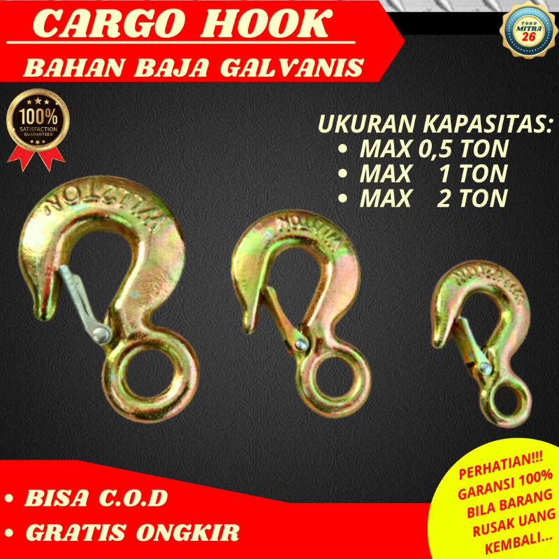 Jual Cargo Hook 0,5 T 1 T 2 T Eye Hook | Hook Cantolan Kartol Kerekan ...