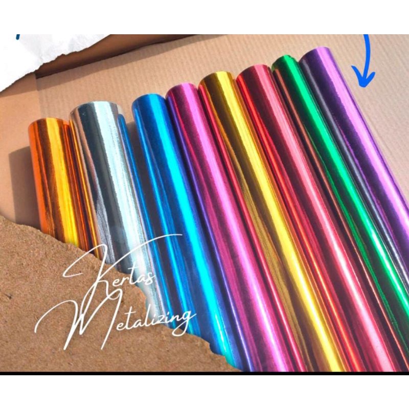 Jual 10 pc Kertas Emas / Kertas Meling / Kertas Gilap 50cm*70cm /kertas sampul warna /Sampul ...