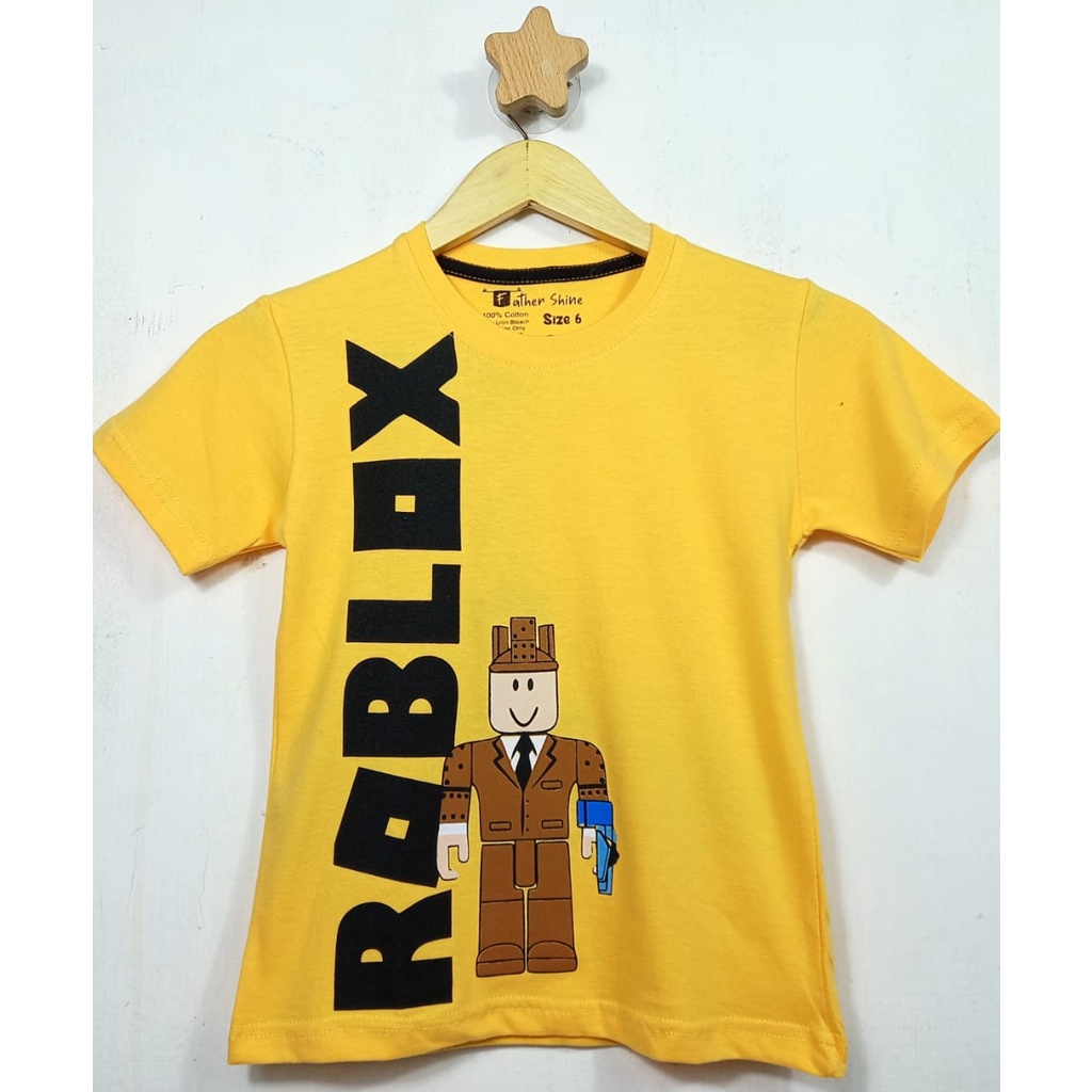Jual RKA - KCo Kaos Anak Karakter TULISAN ROBLOX KARAKTER KUNING ...