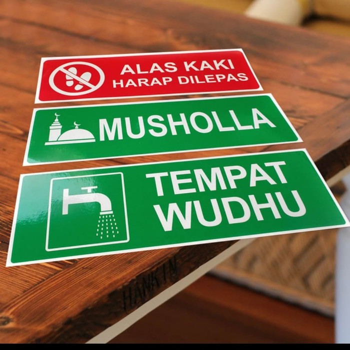 Jual Stiker MASJID MUSHOLA sign Rambu k3 Tempat wudhu | Shopee Indonesia