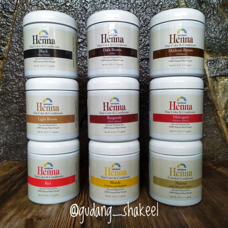Jual Rainbow Research Henna Hair Color & Conditioner Pewarna Rambut ...