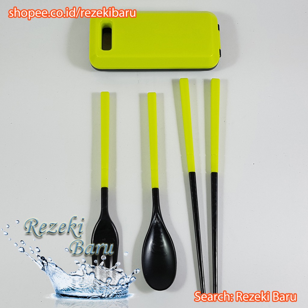 Jual Sendok Set Travel / Portable (Sendok, Garpu, Sumpit) | Shopee ...