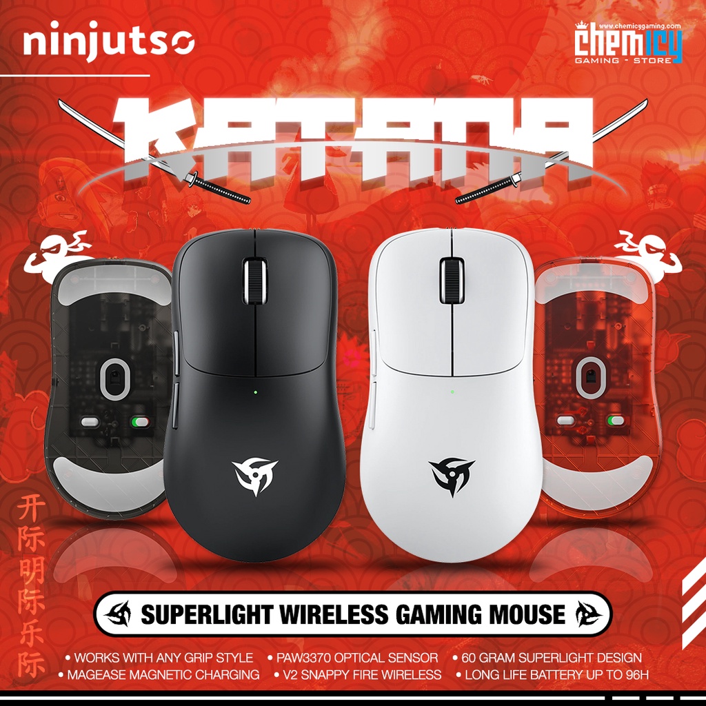Jual Ninjutso Katana Superlight Wireless Gaming Mouse | Shopee Indonesia