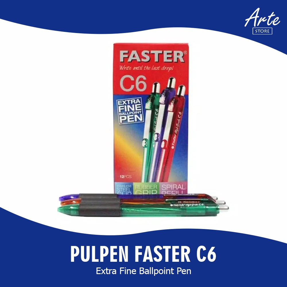 Jual Pulpen - Faster C6 Ballpoint Pen | Shopee Indonesia
