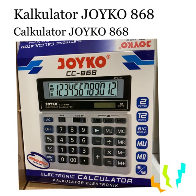 Jual Calculator kalkulator Joyko CC-868 | Shopee Indonesia