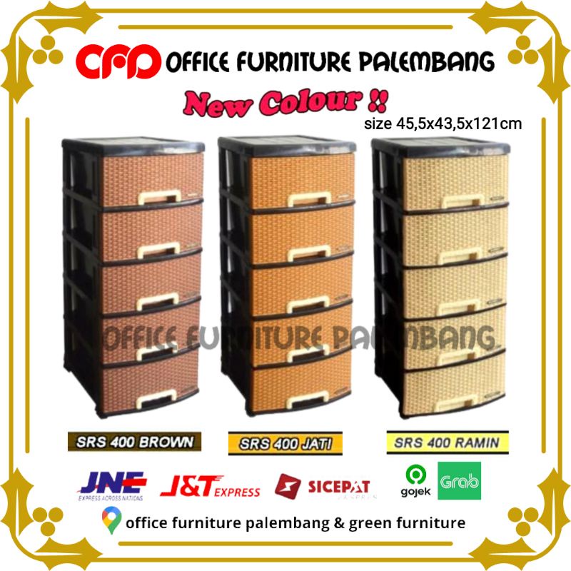 Jual lemari rak laci napolly SRS 500 container drawer 5 laci baju ...