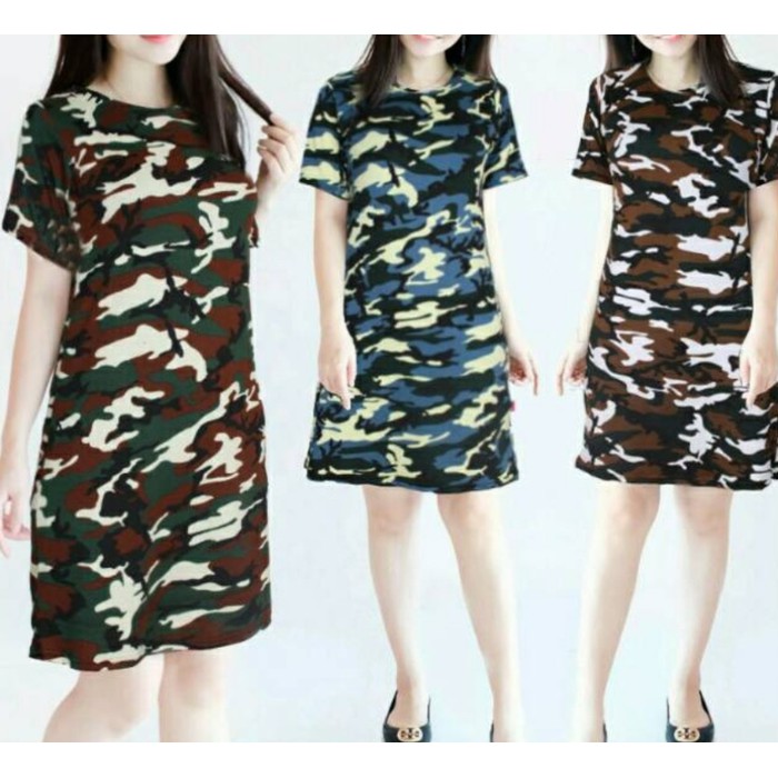 Jual DaveFashion - Dress mini ARMY Style | Shopee Indonesia