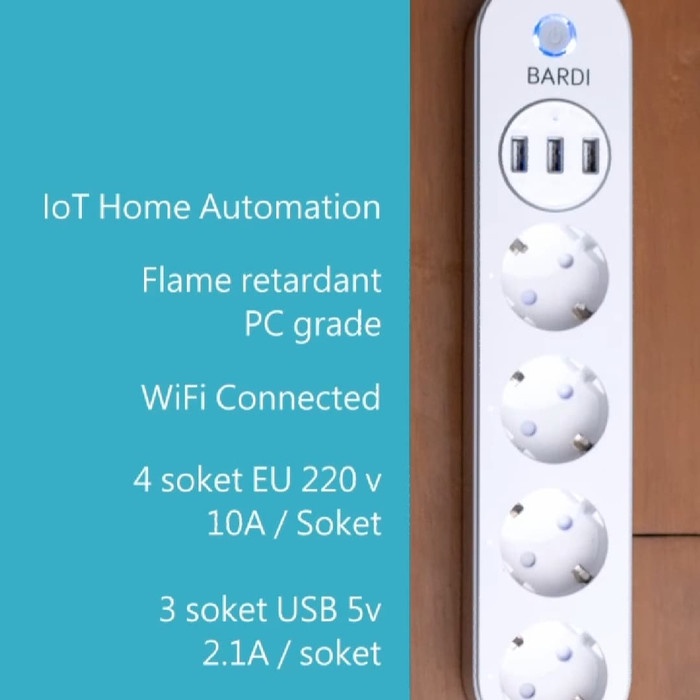 Jual 220121s Bardi Smart Extention Power Strips - Colokan Listrik Stop Kontak Wifi D2C01 ...