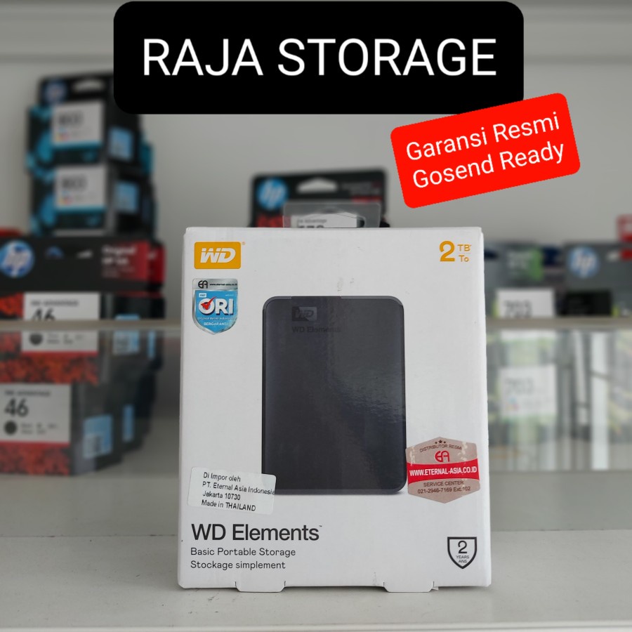 Jual WD 2TB Elements HDD External USB 3.0 Element Harddisk 25" Portable for PC / Komputer ...