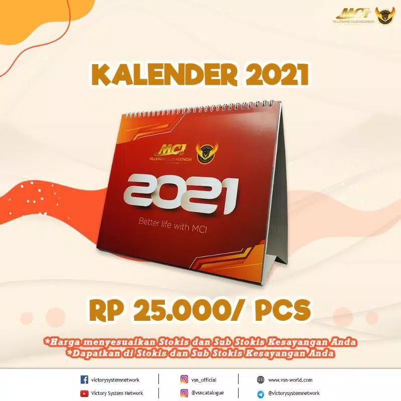 Jual Kalender MCI VSN 2021 | Shopee Indonesia