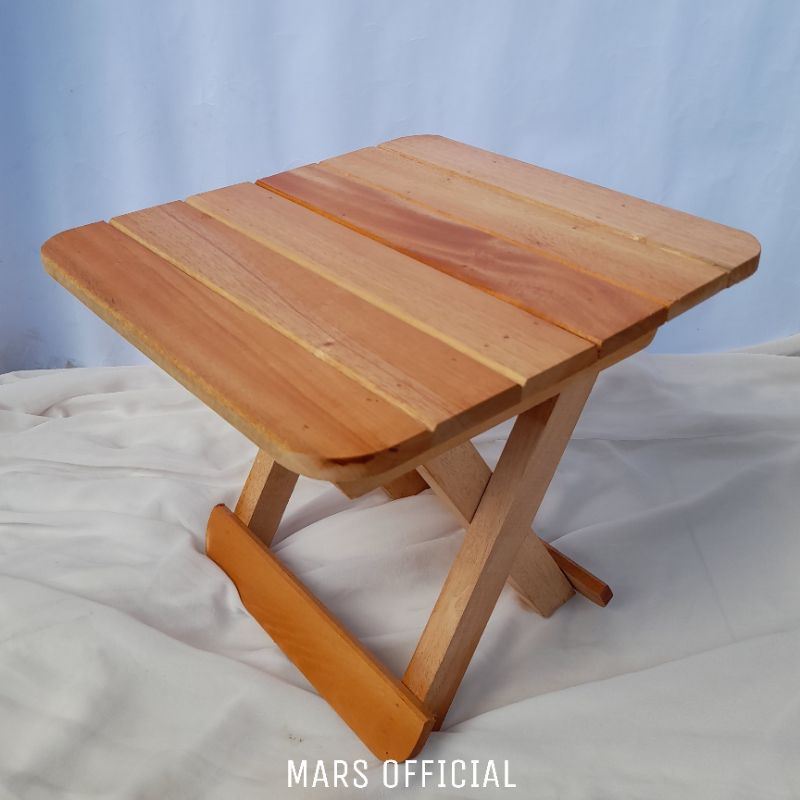 Jual Meja Lipat kayu / Kursi Lipat Kayu Kecil | Shopee Indonesia