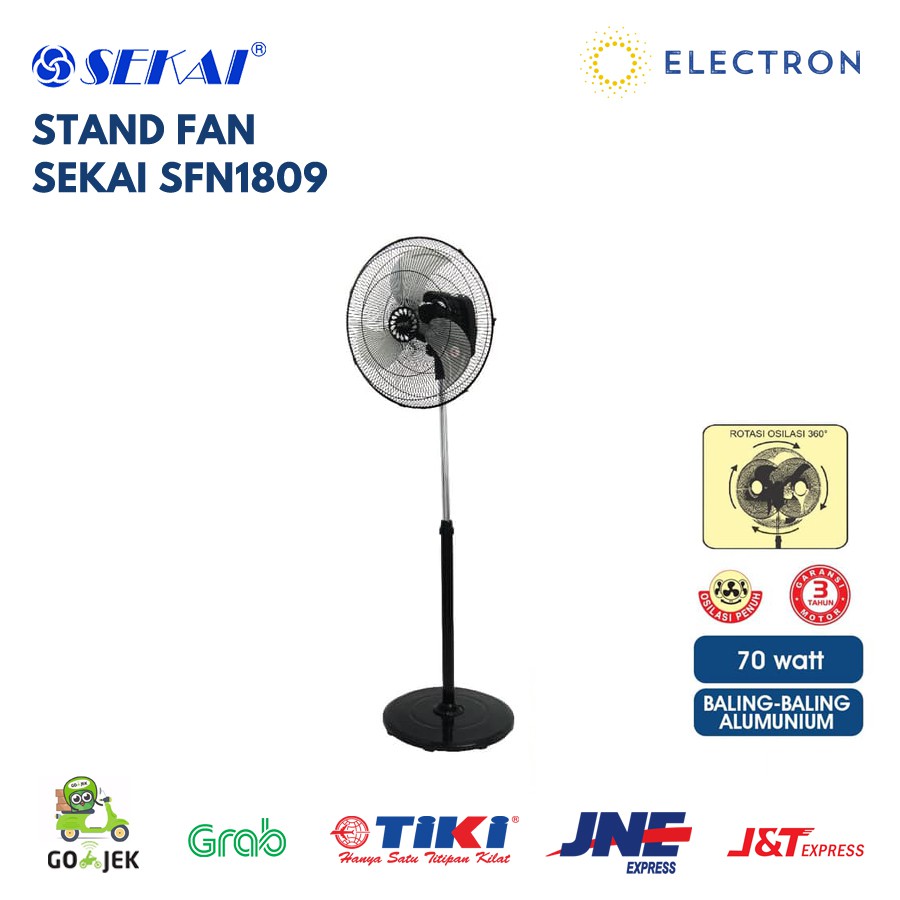 Jual Kipas Angin Besi Tornado Berdiri Stand Fan Sekai SFN1809 - SFN 1809 | Shopee Indonesia