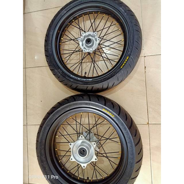 Jual Velg Set Siap pasang Supermoto KLX 150 / Dtracker / Crf / wr155 ...