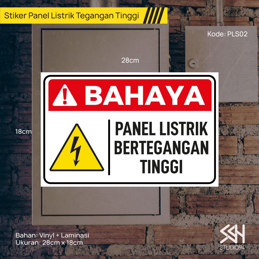 Jual Sticker Sign Stiker Penanda Bahaya Panel Listrik Tegangan Tinggi ...