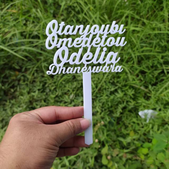 Jual Topper Kue Custom Nama / Hiasan Kue / Cake Topper Wedding / Topper ...