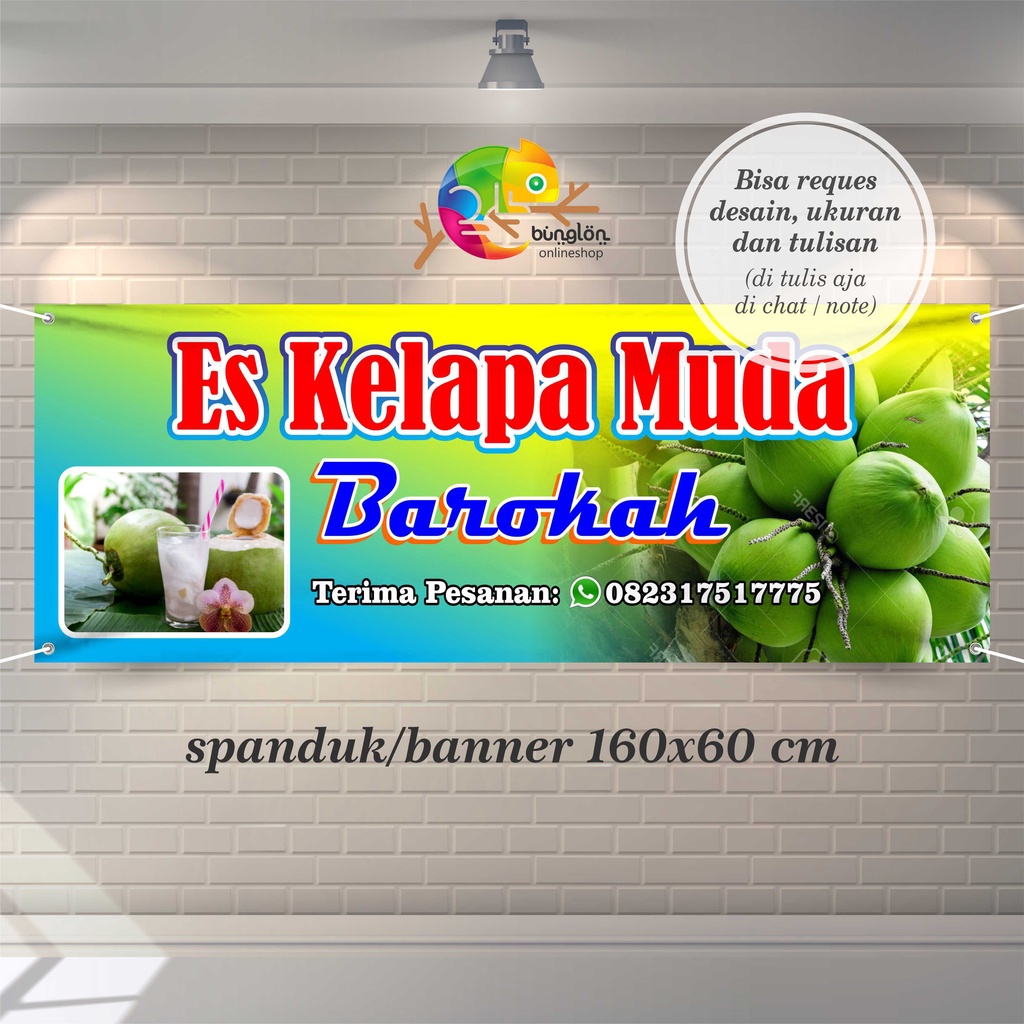 Jual Spanduk Banner Es Kelapa Muda Murah Berkualitas | Shopee Indonesia