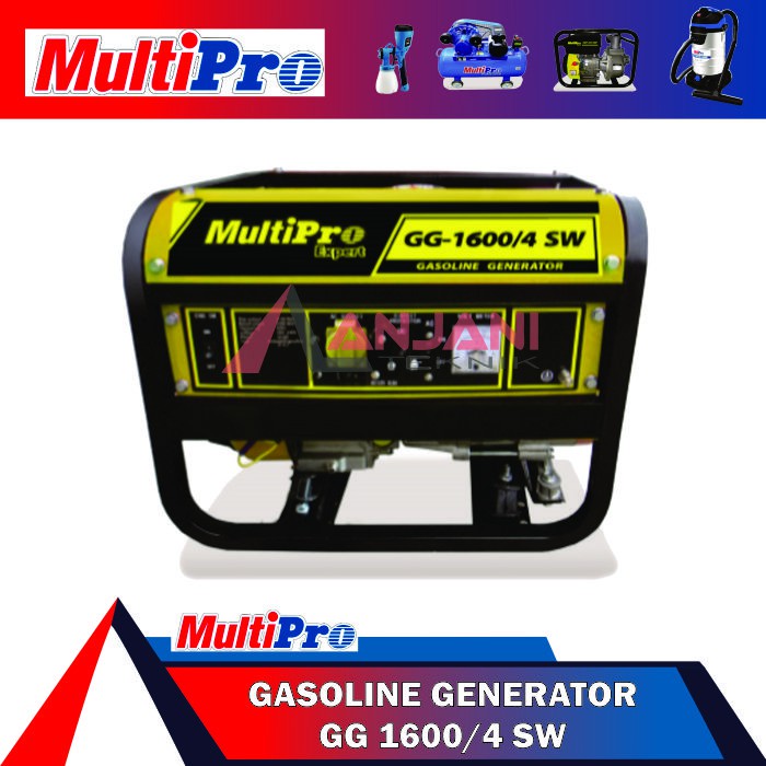 Jual MESIN GENSET LISTRIK BENSIN 1000 WATT MULTIPRO GG-1600/4SW GENERATOR SET 1000WATT 1 KW 1KW ...