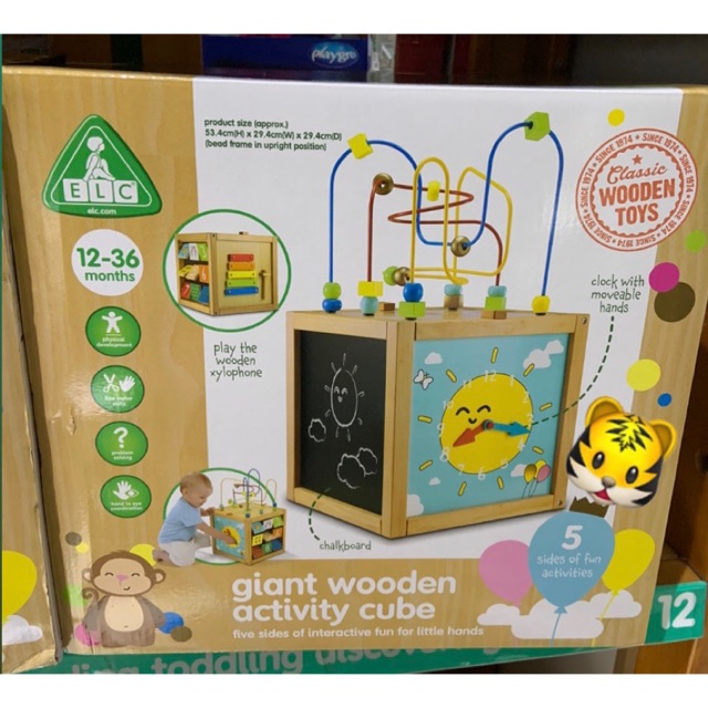 Jual Elc wooden giant activity cube | Shopee Indonesia