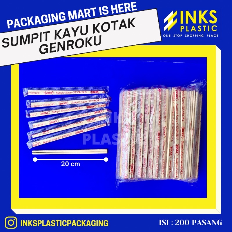 Jual SUMPIT KAYU KOTAK STERIL GENROKU (60 PASANG) | Shopee Indonesia