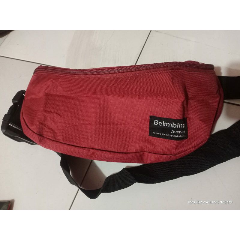 Jual Tas waist bag belimbing avenue Preloved Bekas Second merah ...